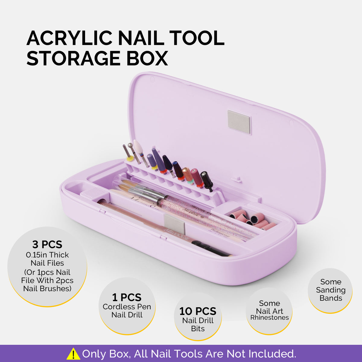 Acrylic Nail Tool Storage Box(ONLY BOX)