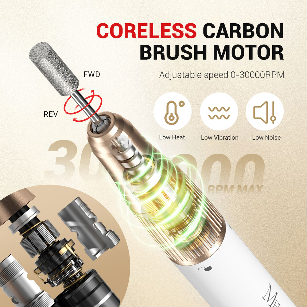 MelodySusie Portable Electric Nail Drill, Efile Electrical File Kit ...