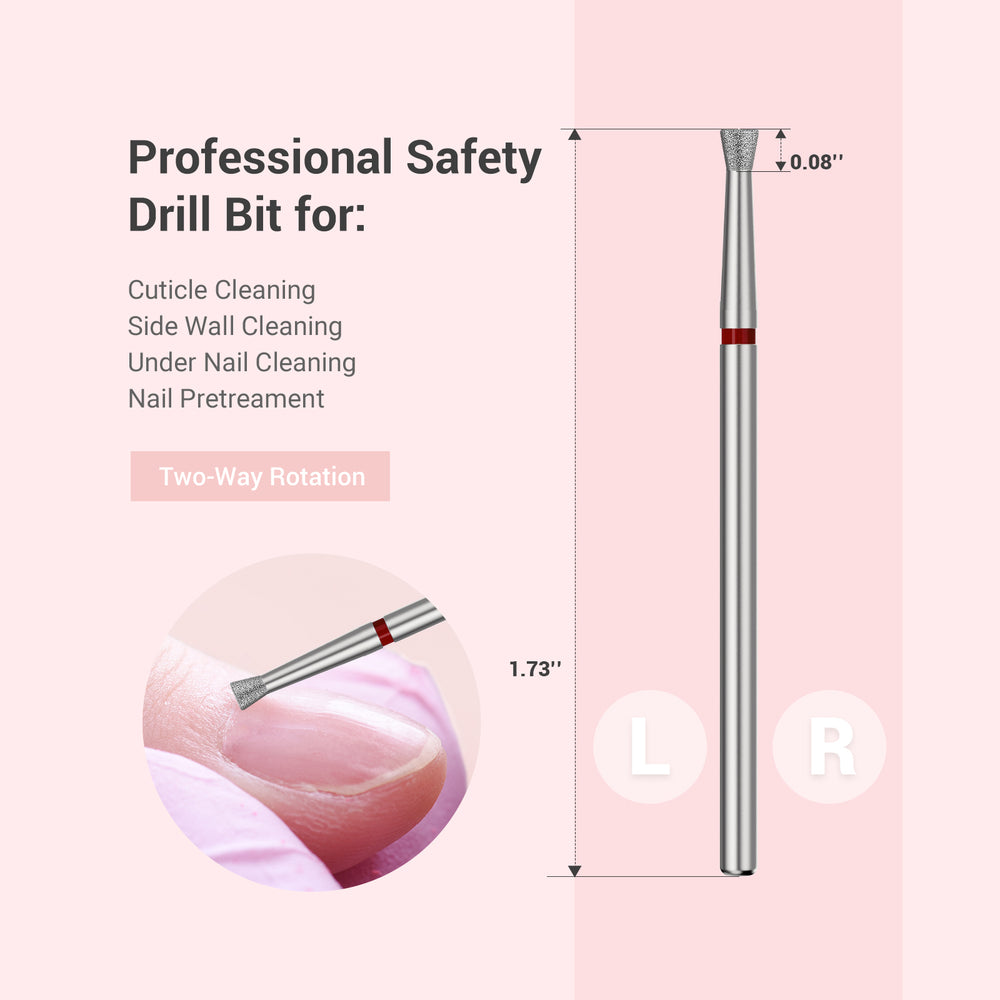 6.7mm Inverted Tapered Cuticle Clean Nail Drill Bit
