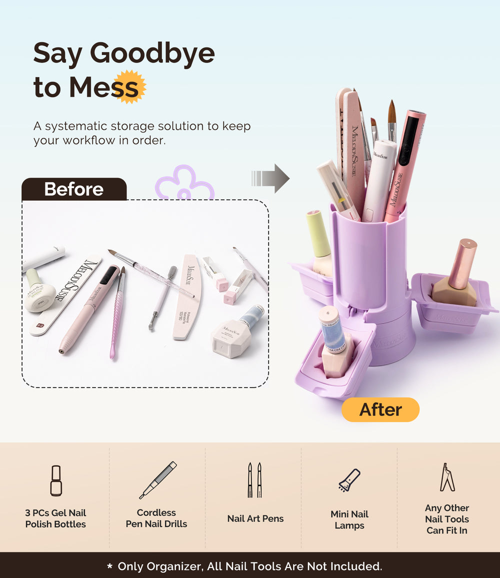 GelCarousel Rotatable Nail Art DIY Station - Purple