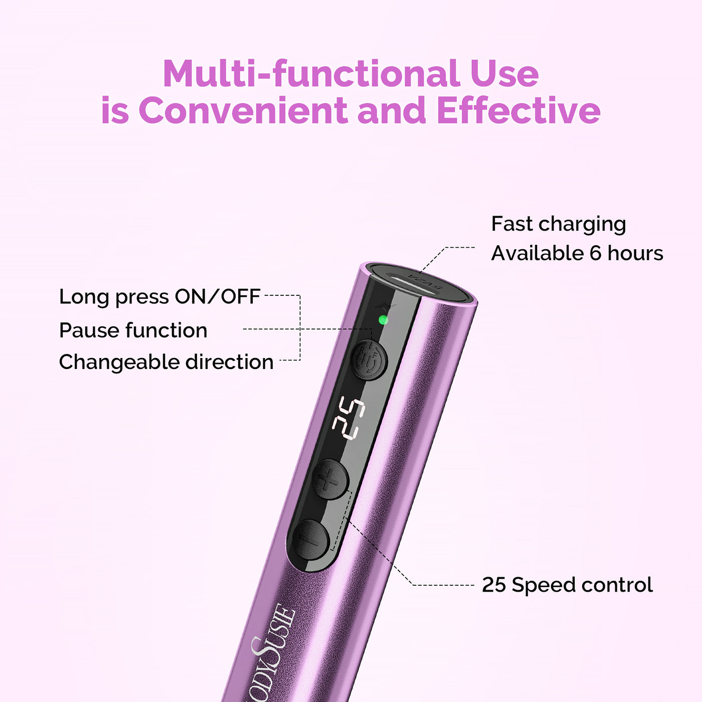 MelodySusie Portable Electric Nail Drill, Efile Electrical File Kit ...