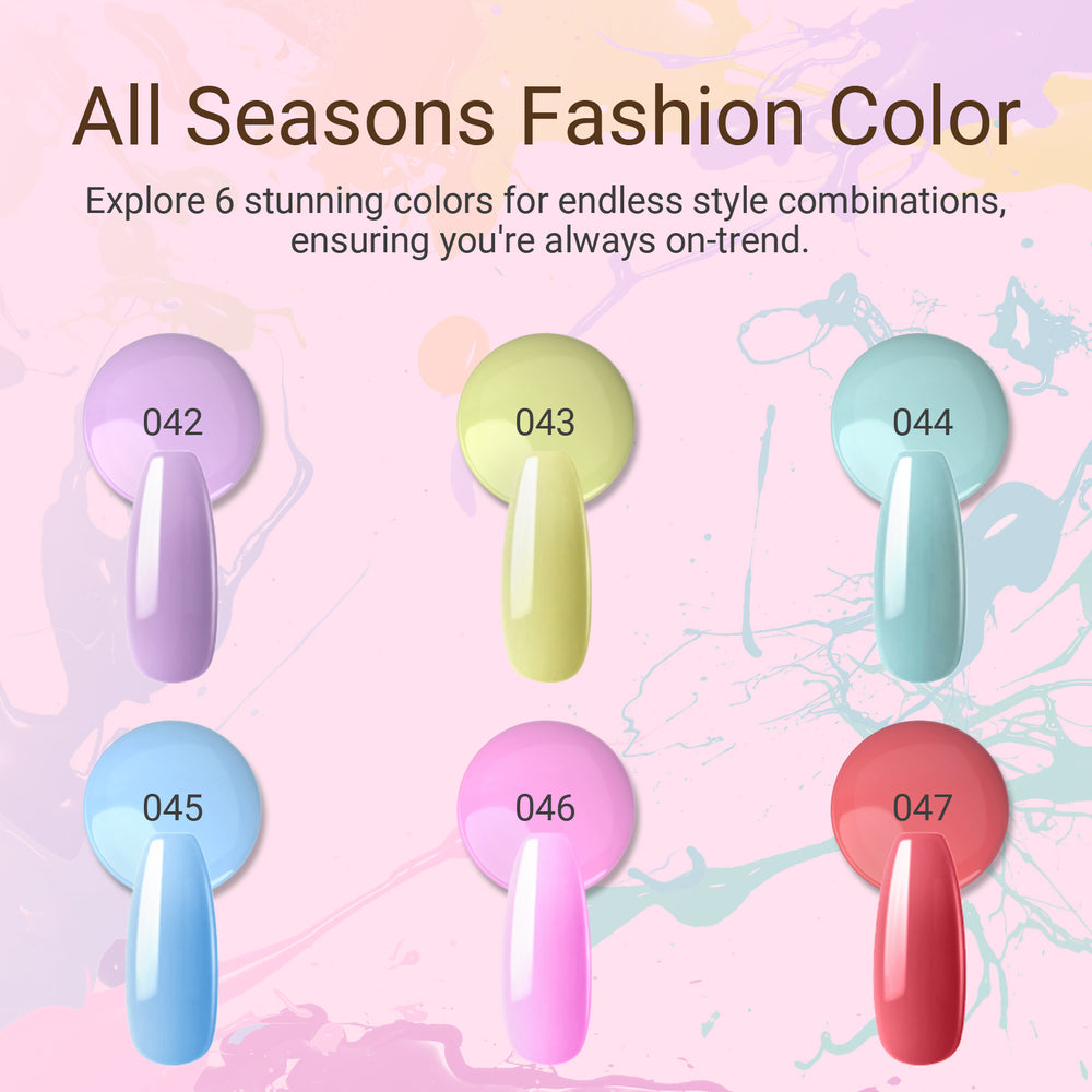 6 Colors Poly Nail Extension Gel Kit