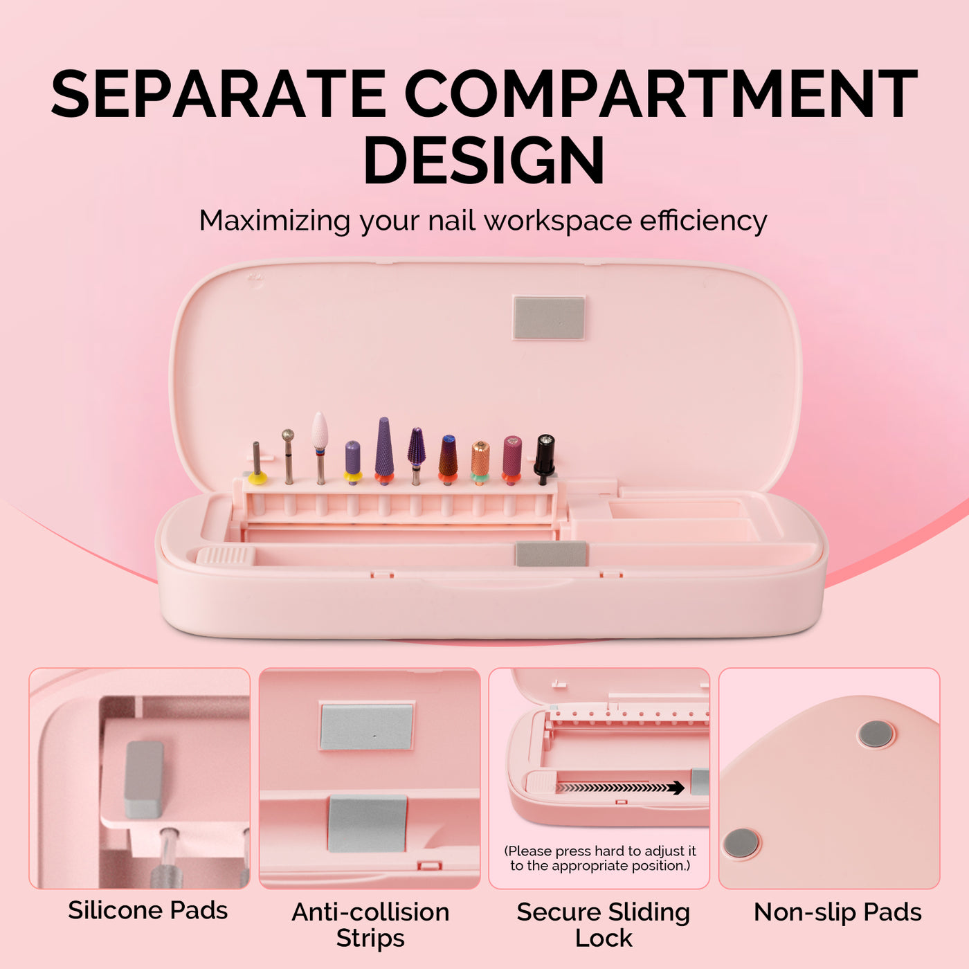 Portable Nail Drill Pen Storage Box | MelodySusie