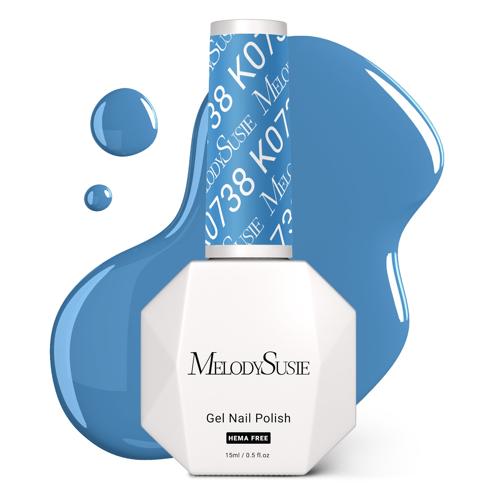 Hema Free Gel Nail Polish 0.5 fl oz/15ml - K0738 Thick Steel Blue ...
