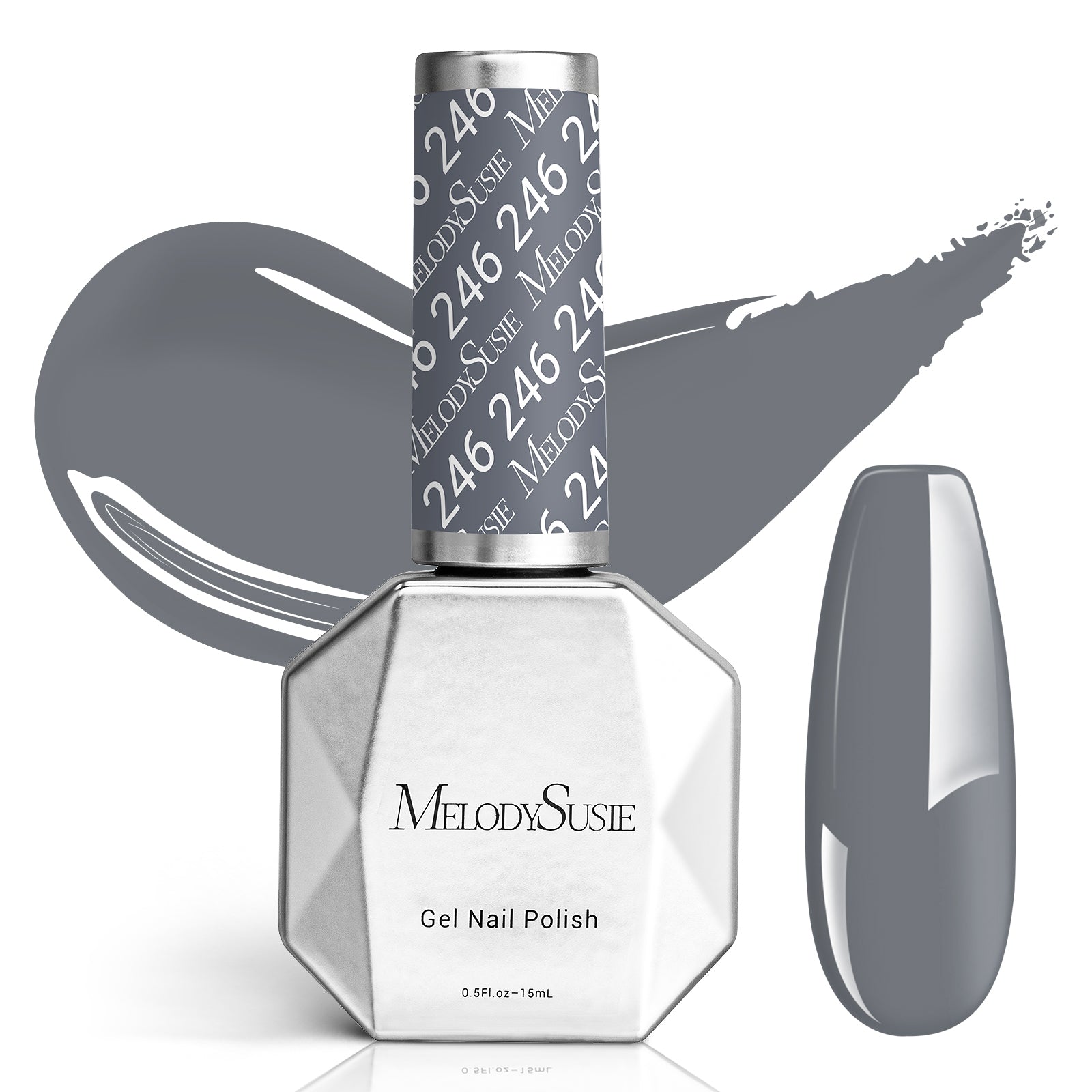 246 Sesame Gray - TPO-Free Faster UV Curing Gel Nail Polish 0.5 fl oz/