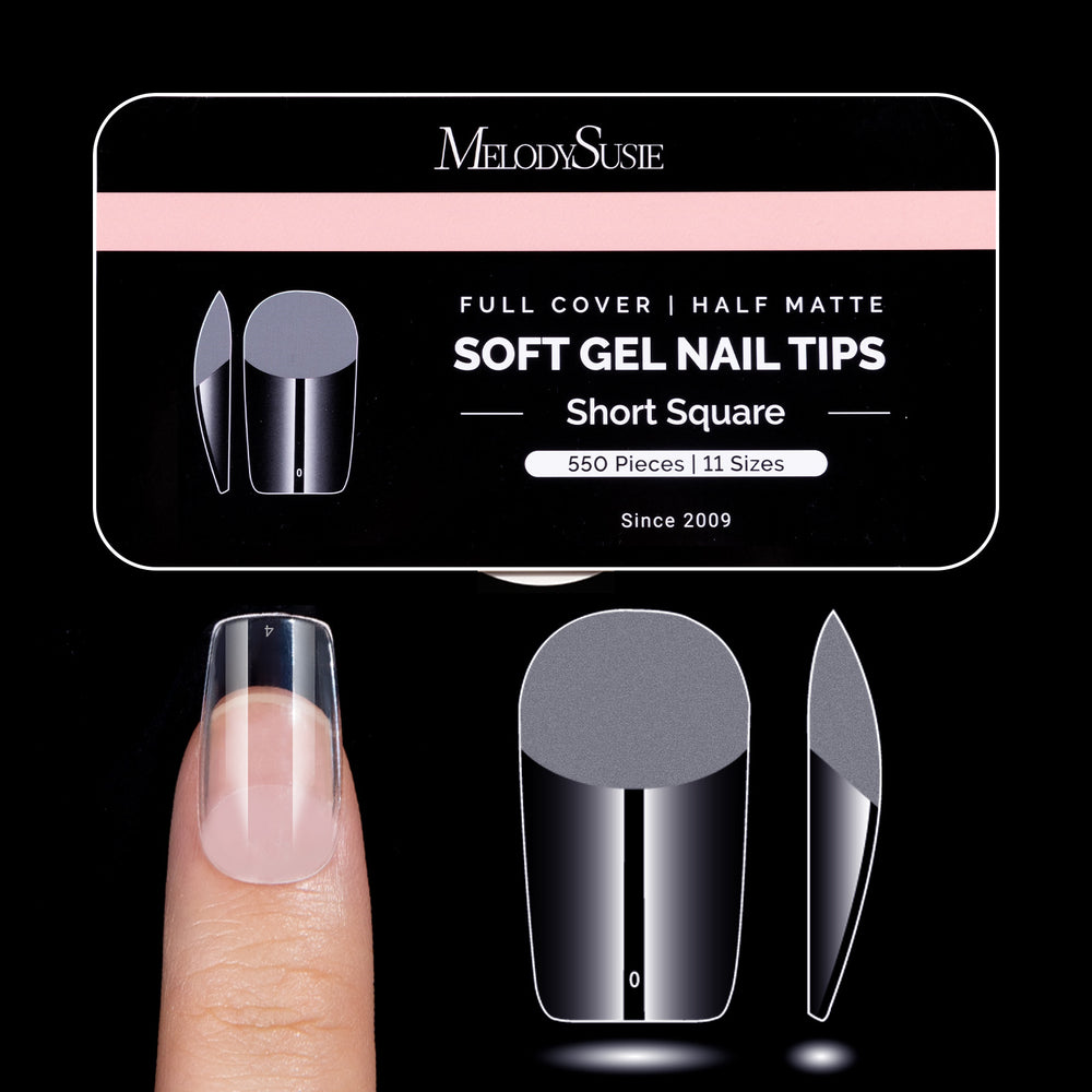 Half Matte Pre-Shaped Acrylic Nail Extension Tips