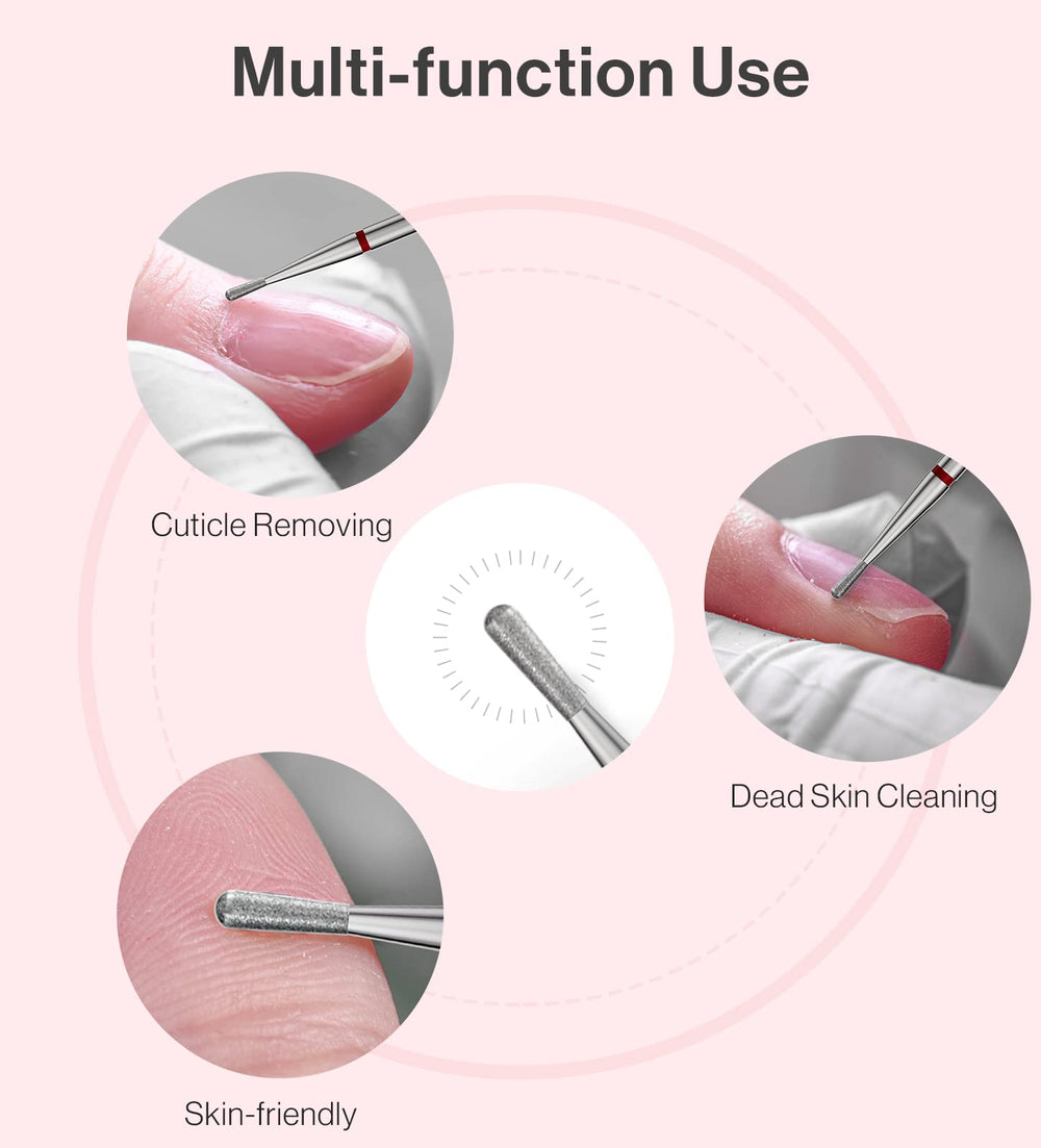 Pear Shape Carbide Diamond Under Nail Cleaner Nail Drill Bit | MelodySusie