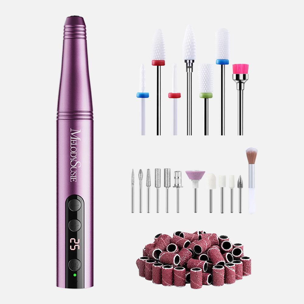 PC180F Portable Rechargeable Nail Drill 25000RPM (Rose Gold)